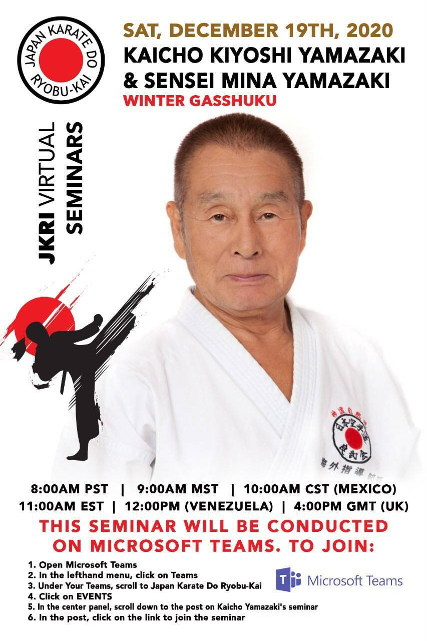 JKRi virtual seminar – Winter Gasshuku with Kiyoshi Yamazaki Kaicho and ...