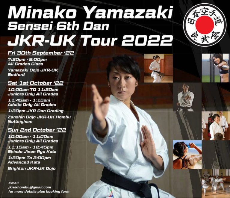 Mina Yamazaki Sensei UK Tour 2022 – Yamakai Karate JKR