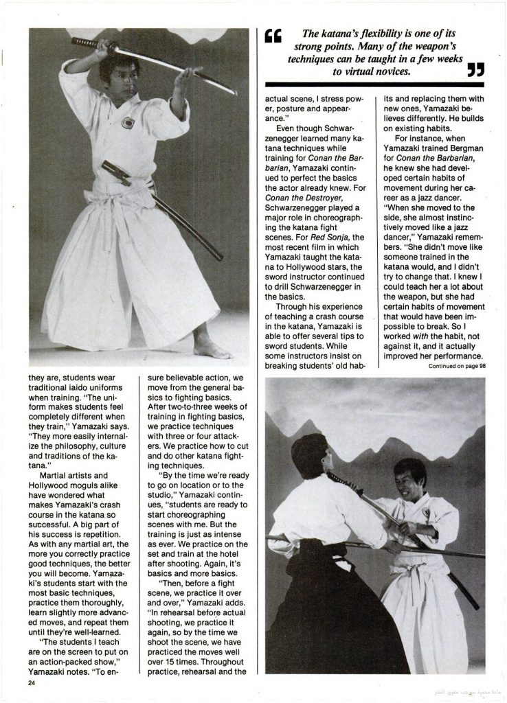 Black Belt Magazine featuring Yamazaki Sensei (November 1985) – Yamakai ...