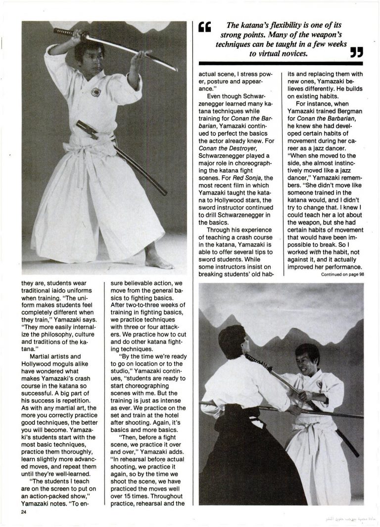 Black Belt Magazine featuring Yamazaki Sensei (November 1985) – Yamakai ...